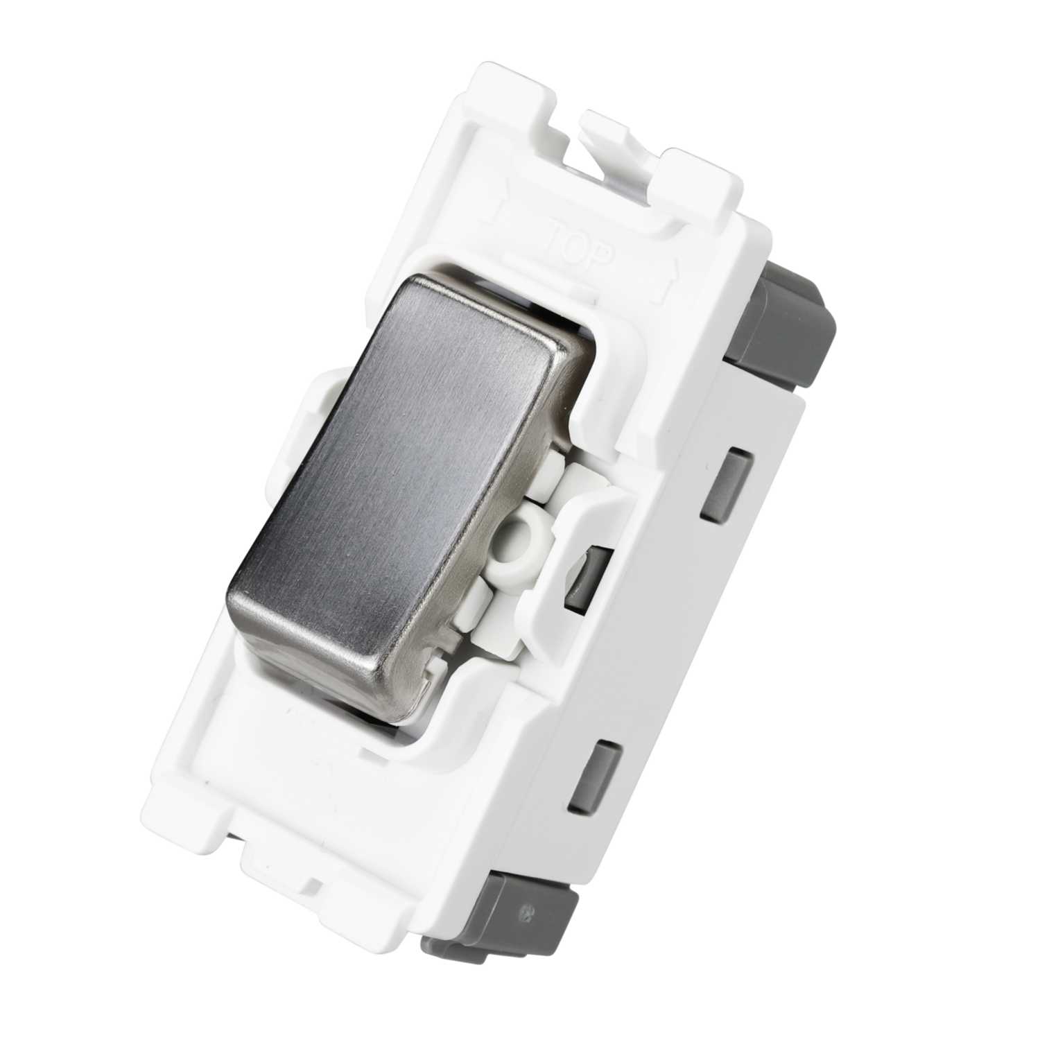 BG 20A Single Pole 2 Way Grid Switch Brushed Steel (RBS12) | CEF