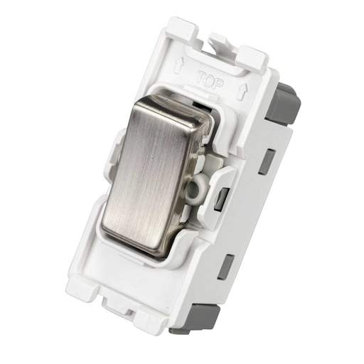 BG 20A Intermediate Grid Switch Brushed Steel (RBS13) | CEF