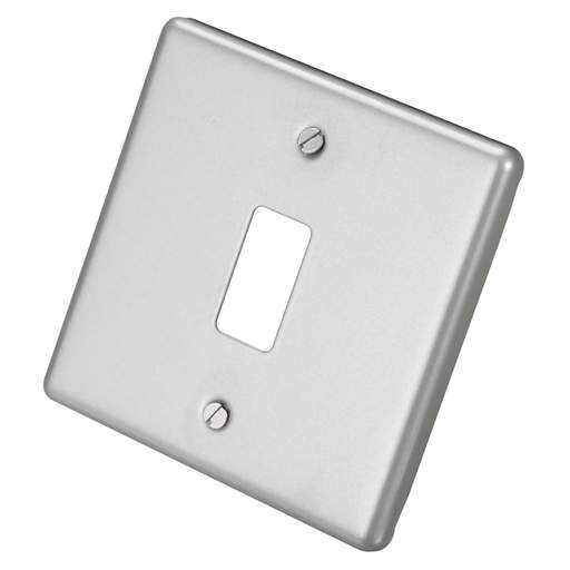 BG 1 Gang Grid Front Plate Metal Clad (RMC1) | CEF