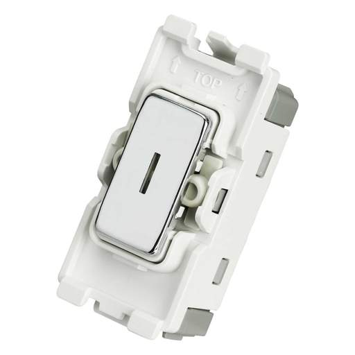 BG 20A Single Pole 2 Way Grid Key Switch Polished Chrome (RPC12KY) | CEF