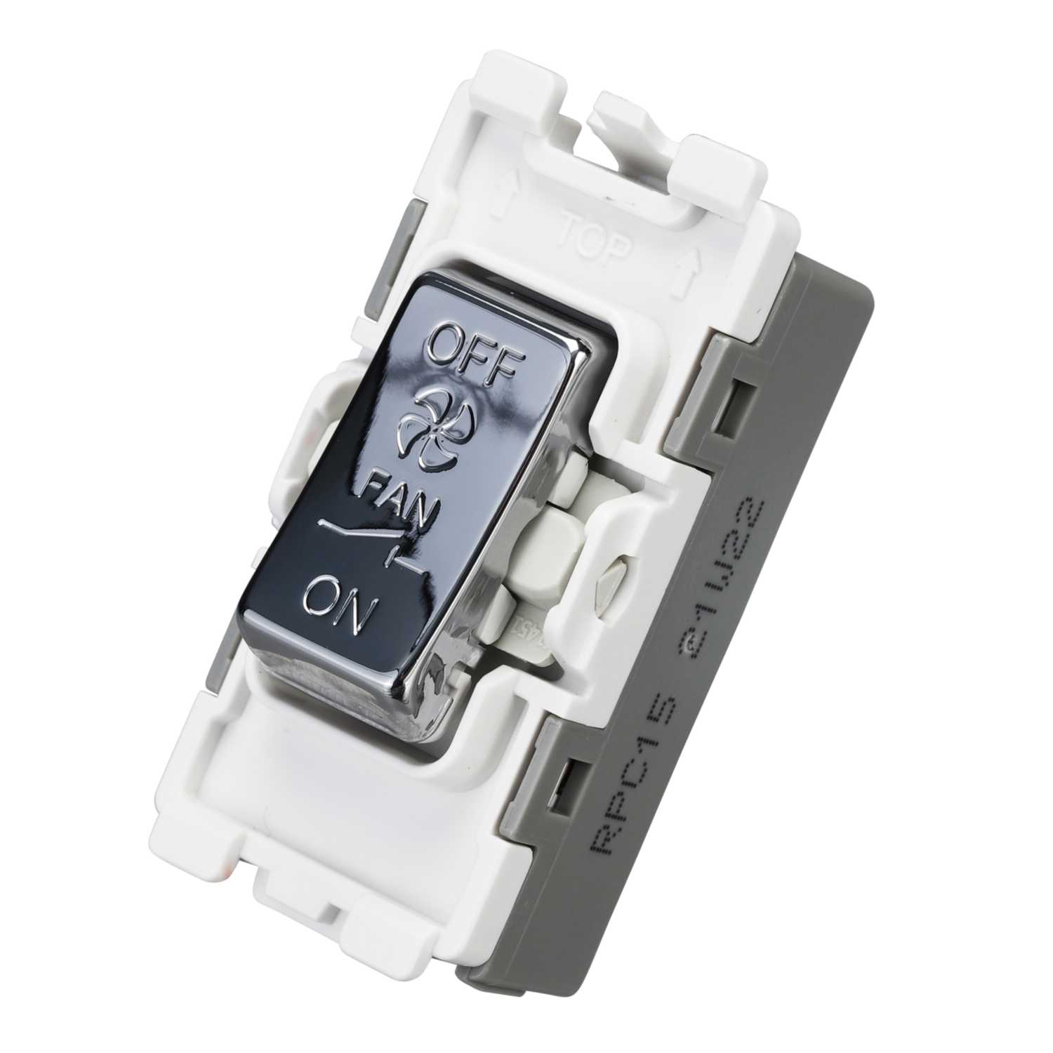 BG 10A Triple Pole Fan Isolator Grid Switch Polished Chrome (RPC15) | CEF