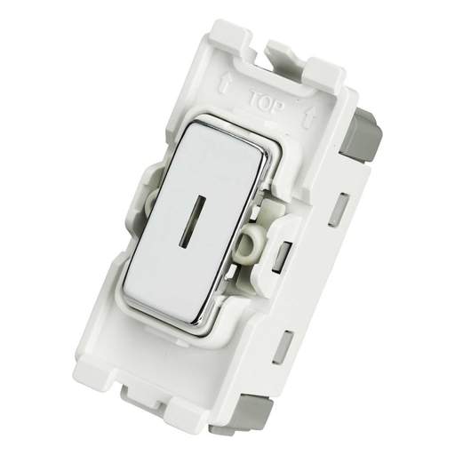 BG 20A Double Pole Grid Key Switch Polished Chrome (RPC30KY) | CEF
