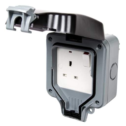 BG 13A DP 1 Gang Single Switched Socket Weatherproof IP66 (WP21) | CEF