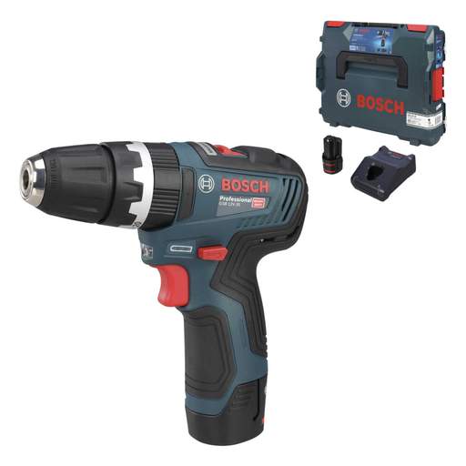 Bosch GSB 12V-35 12V Combi Drill with 2 x 3.0Ah Batteries (06019J9070 ...