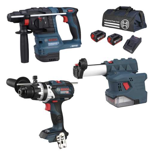 Bosch 3 Piece 18V Power Tool Kit with 2 x 4.0Ah Batteries (0615A5008A ...