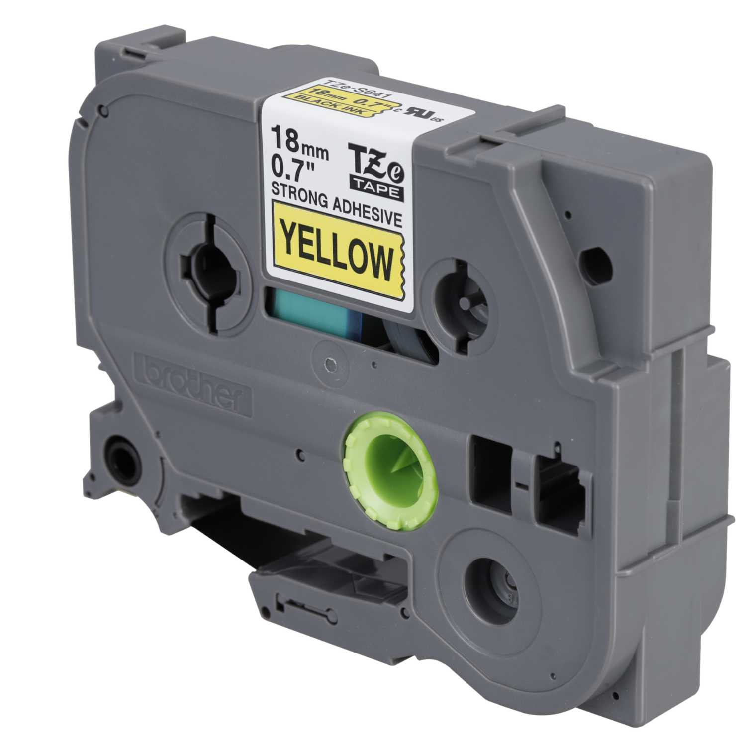 Brother 18mm Black On Yellow Strong Adhesive Pro Tape (TZE-S641) | CEF