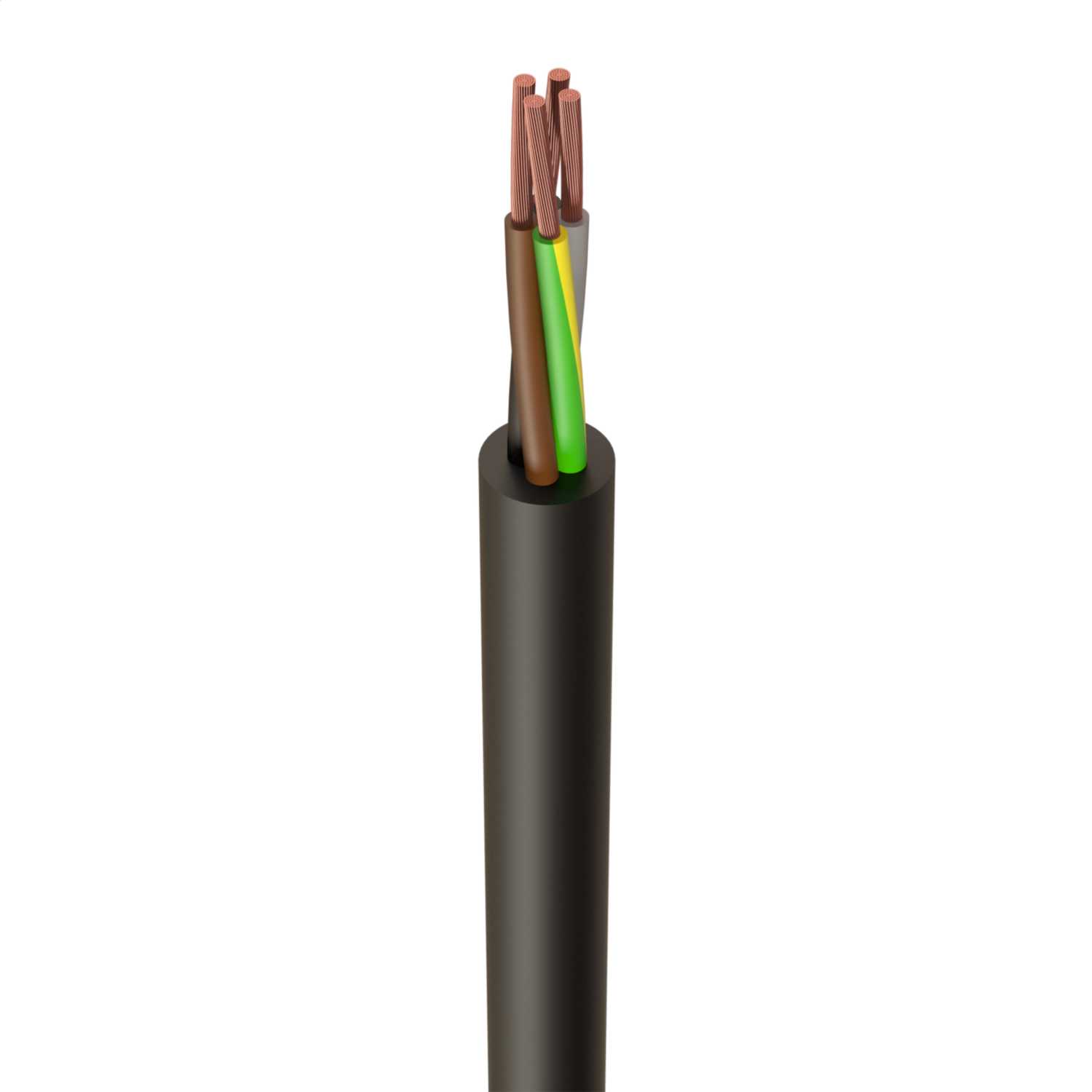 3184Y 2.5mm² PVC Round Flexible Cable Black (50m Drum) ( 3184Y2.5B050 ...