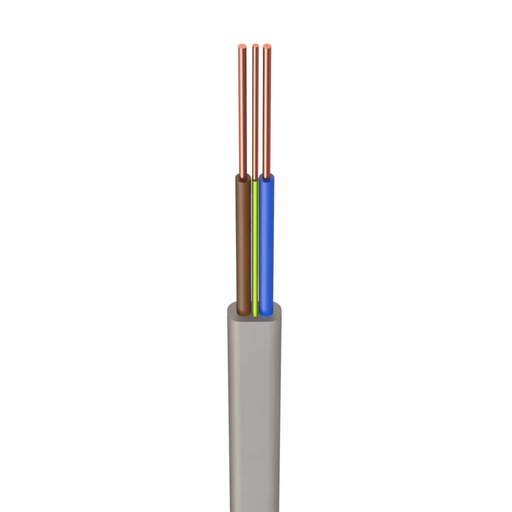 Jayearth H6242Y 1.0mm² PVC Twin and Insulated Earth Cable Grey (100m ...