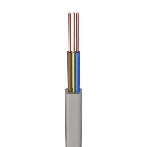 Jayearth H6242Y 1.5mm² PVC Twin and Insulated Earth Cable Grey (100m ...
