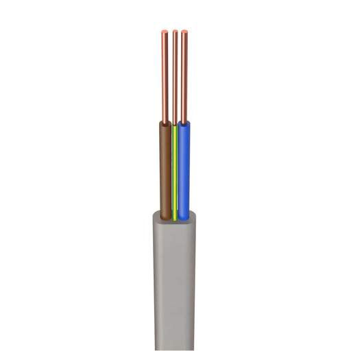 Jayearth H6242Y 2.5mm² PVC Twin and Insulated Earth Cable Grey (50m ...