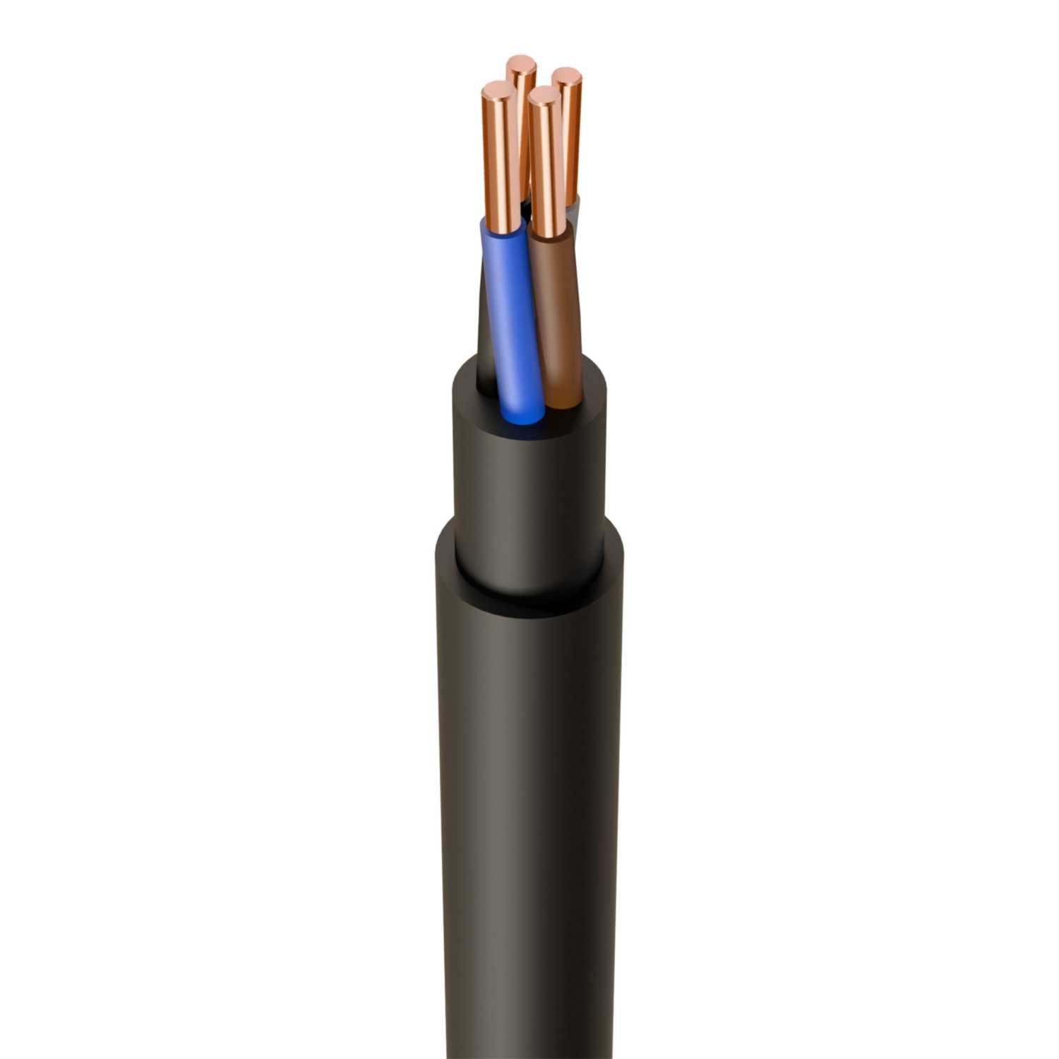 1.5mm² 4 Core Tuf Sheathed Cable Black (Cut Length Sold By The Mtr ...