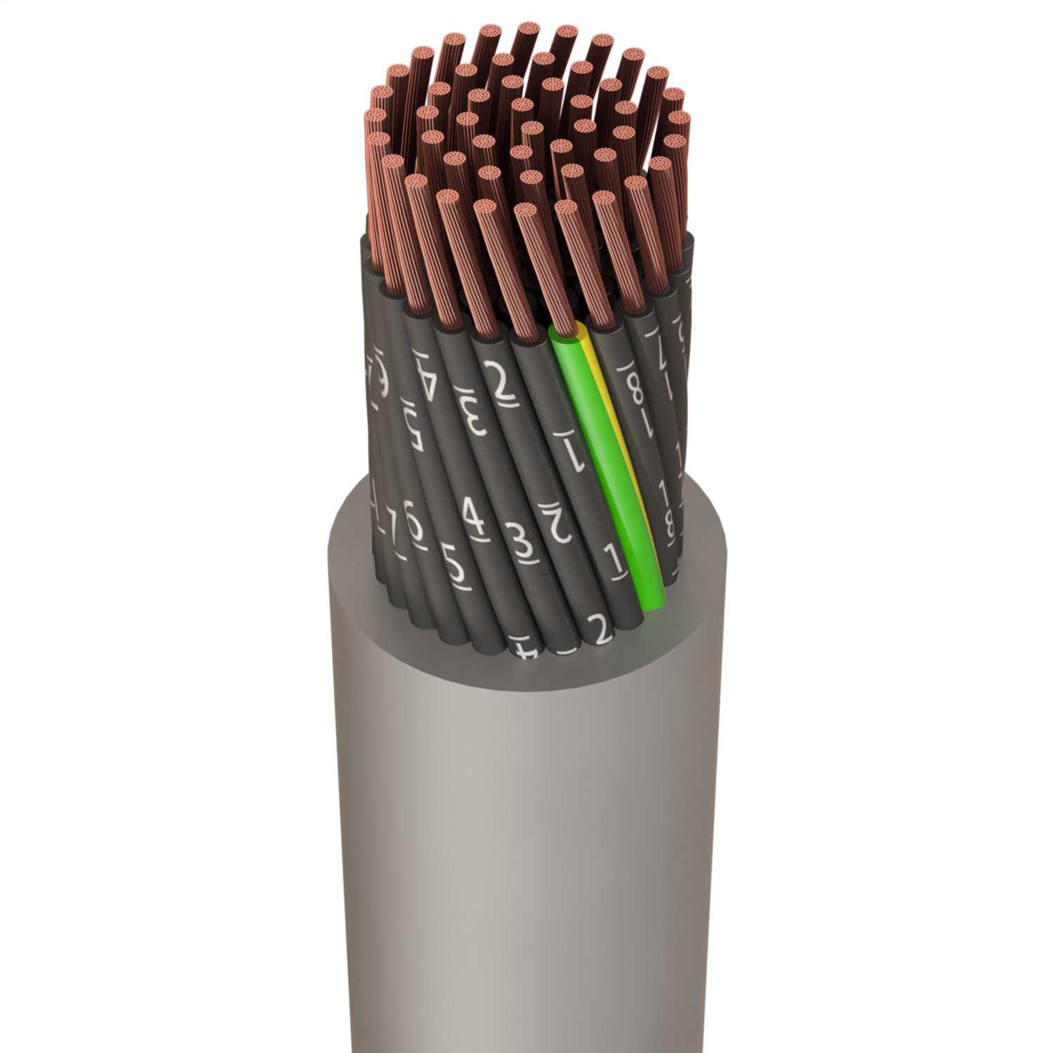 1.0mm² 50 Core YY Control Flexible Cable (Cut Length Sold By The Mtr ...