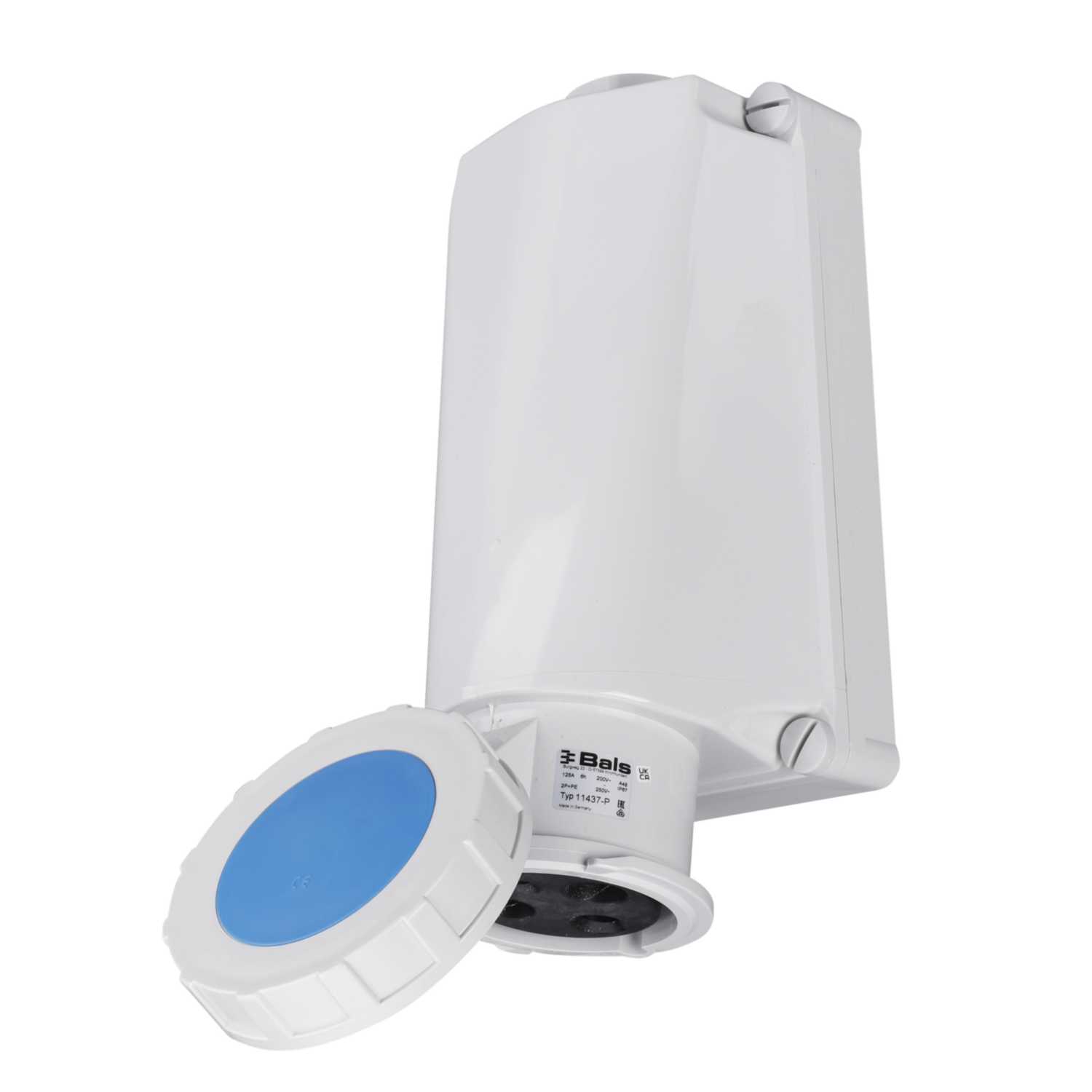 Ceenorm 125A 2P+E 230V Wall Mounted Socket IP67 (11437) | CEF