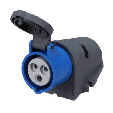 Ceenorm Quick Connect 16A 2P+E 230V Wall Mounted Socket IP44 (11895) | CEF