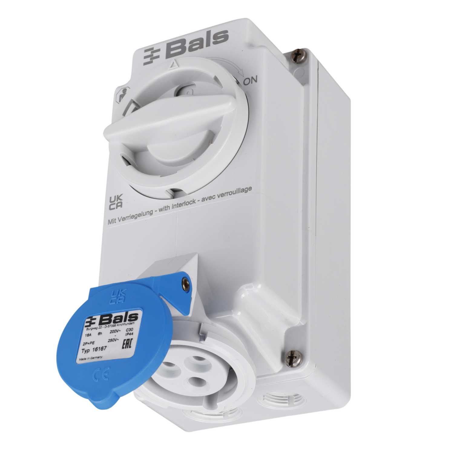 Ceenorm Quick Connect 16A 2P+E 230V Interlocked Socket IP44 (16167) | CEF
