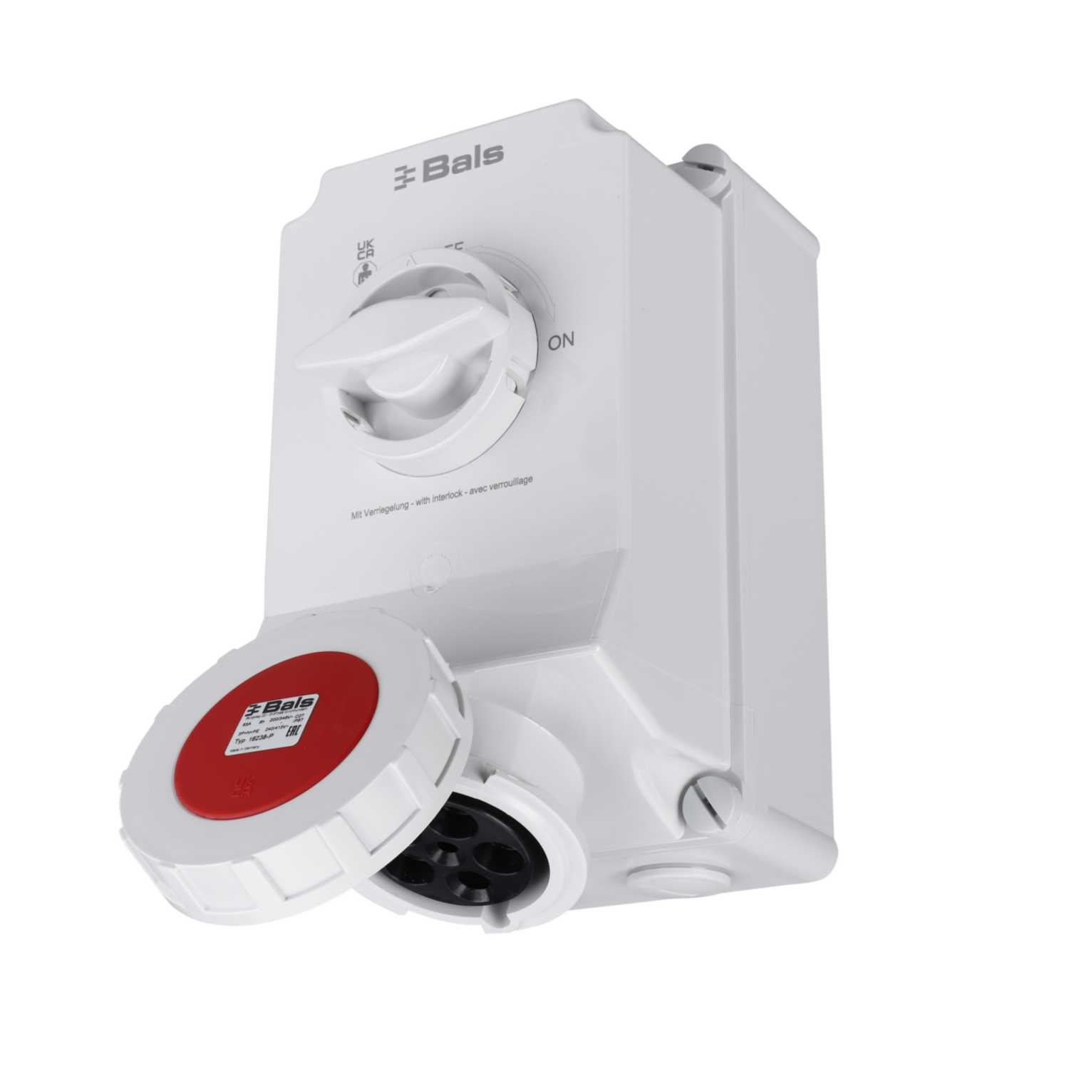 Ceenorm 63A 3P+N+E 415V Switched Interlocked Socket IP67 (16238) | CEF