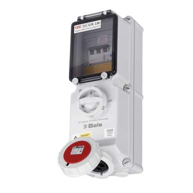 Ceenorm 32A 3P+E 415V Interlocked Wall Socket with 40A 30mA Type A RCD ...