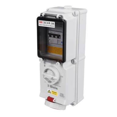 Ceenorm 16A 3P+N+E 415V Interlocked Wall Socket with 25A 30mA Type A ...