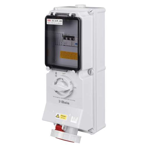Ceenorm 63A 3P+N+E 415V Interlocked Wall Socket with 63A 30mA Type A ...