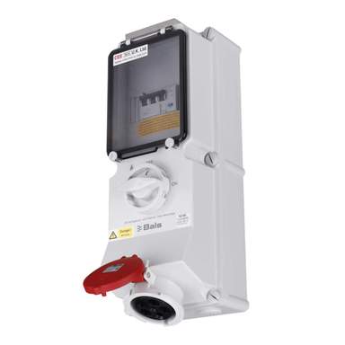 Ceenorm 63A 3P+N+E 415V Interlocked Wall Socket with 63A 30mA Type A ...