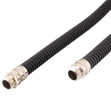 Fabricated Solutions 20mm Flexible Steel PVC Coated Conduit with Glands ...
