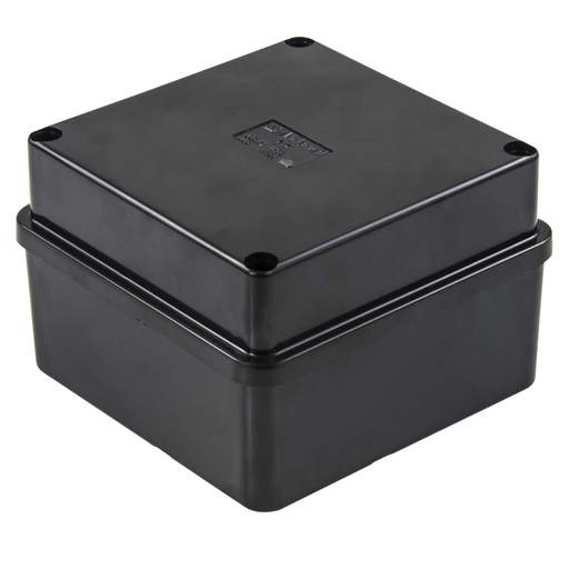 MCG 100mm x 100mm x 70mm Plastic Adaptable Box Black IP66 (006.PL BLACK ...