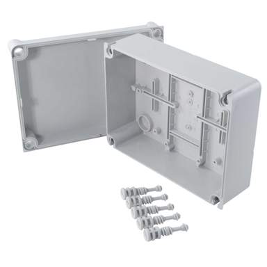 MCG 140mm x 190mm x 75mm Plastic Adaptable Box Grey IP66 (009.A.PL) | CEF