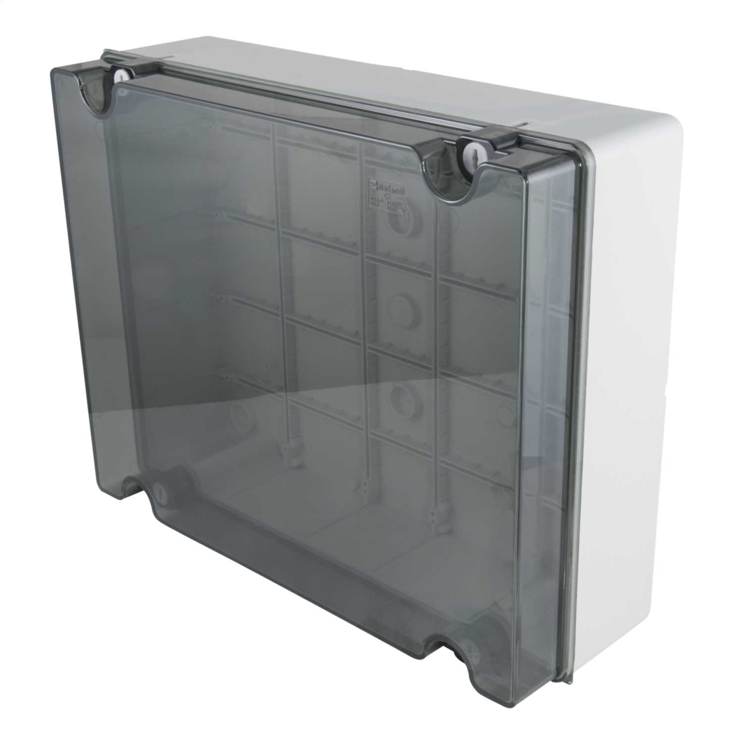 MCG 300mm x 376mm x 120mm Plastic Adaptable Box with Clear Lid Grey ...
