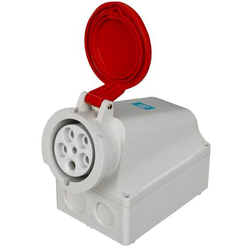 Walther 63A 3P+N+E 415V Wall Mounted Socket IP44 (161) | CEF