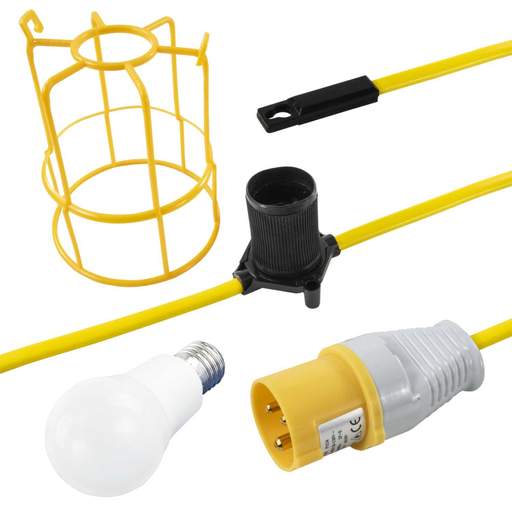 MCG 25m 110V ES Festoon Kit complete with LED Lamps and Guards ...