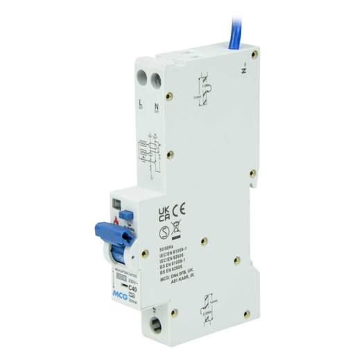 MCG 40A 1P+N 1 Module Bidirectional C Curve 6kA 30mA Type A AFDD (40A2P30CAFDD) | CEF