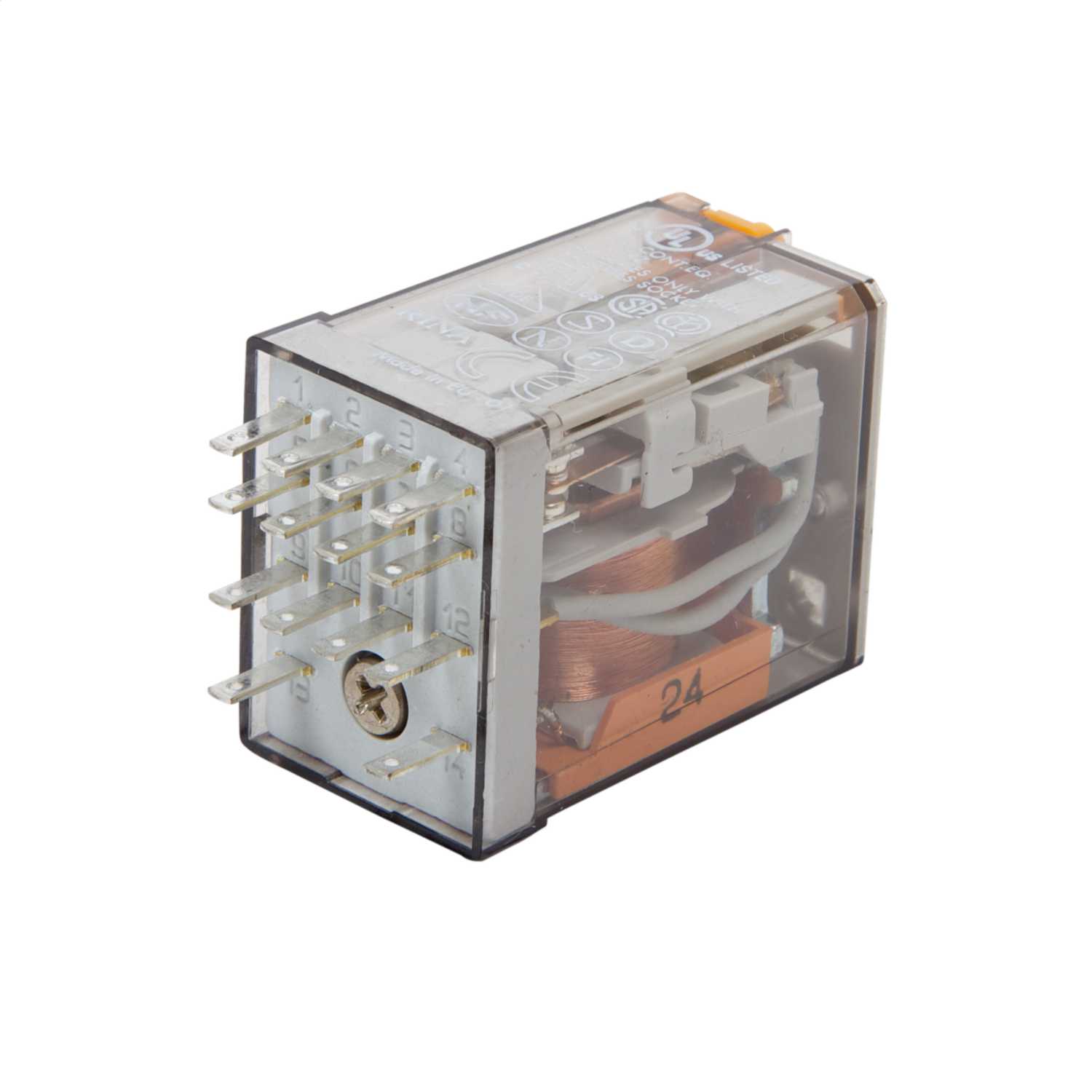 Finder 14 Pin 24V AC 7A 4 Pole Mini Plug In Relay (5534-8024-0040) | CEF
