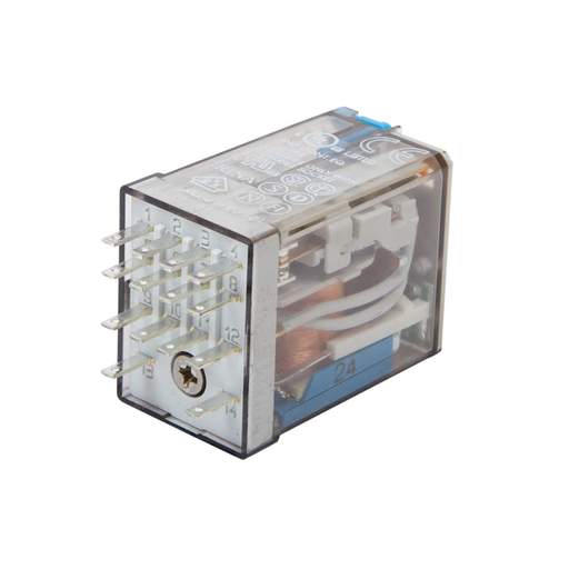 Finder 14 Pin 24V DC 7A 4 Pole Mini Plug In Relay with LED (5534-9024 ...