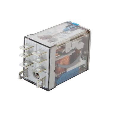 Finder 8 Pin 12V DC 12A 2 Pole Mini Plug In Relay with LED (5632-9012 ...
