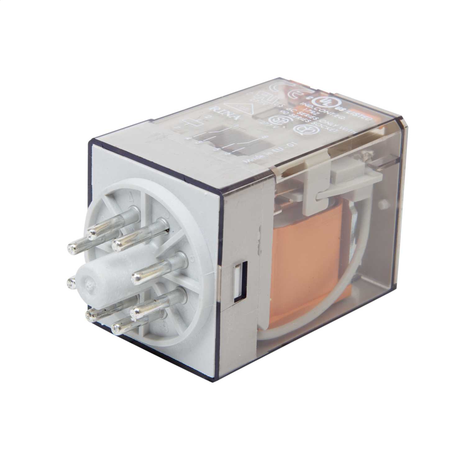 Finder 8 Pin 24V AC 10A 2 Pole Octal Base Plug In Relay (6012-8024-0040 ...