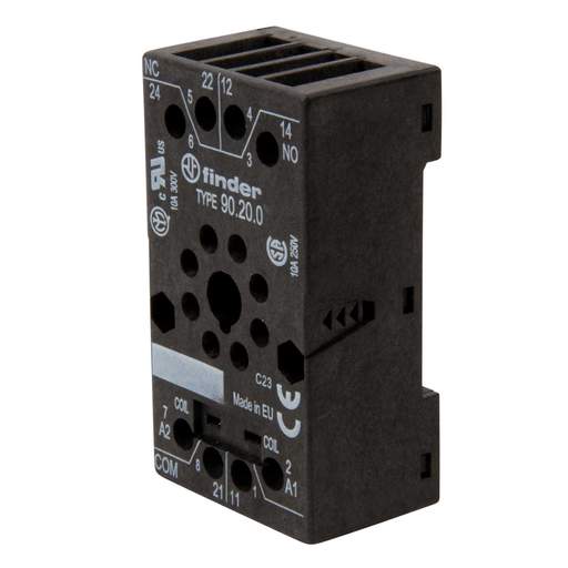 Finder 8 Pin Plug-In Relay Base for 6012 Relays (Blister Packed) (9020 ...