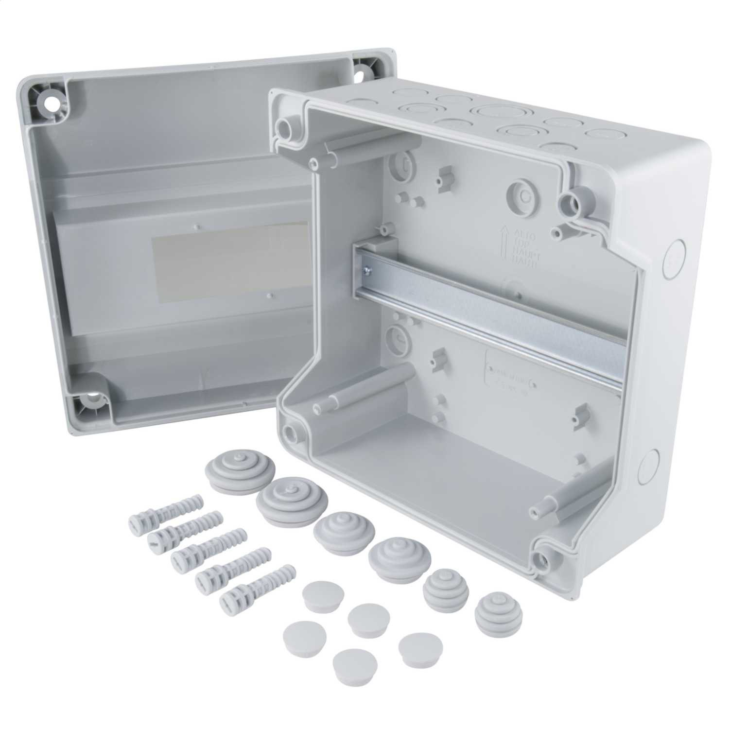 MCG 12 Module Insulated Enclosure with Access Window and DIN Rail (920. ...