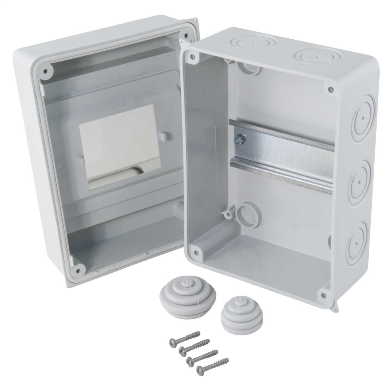 MCG 5 Module Insulated Enclosure with Access Window and DIN Rail (92.04 ...