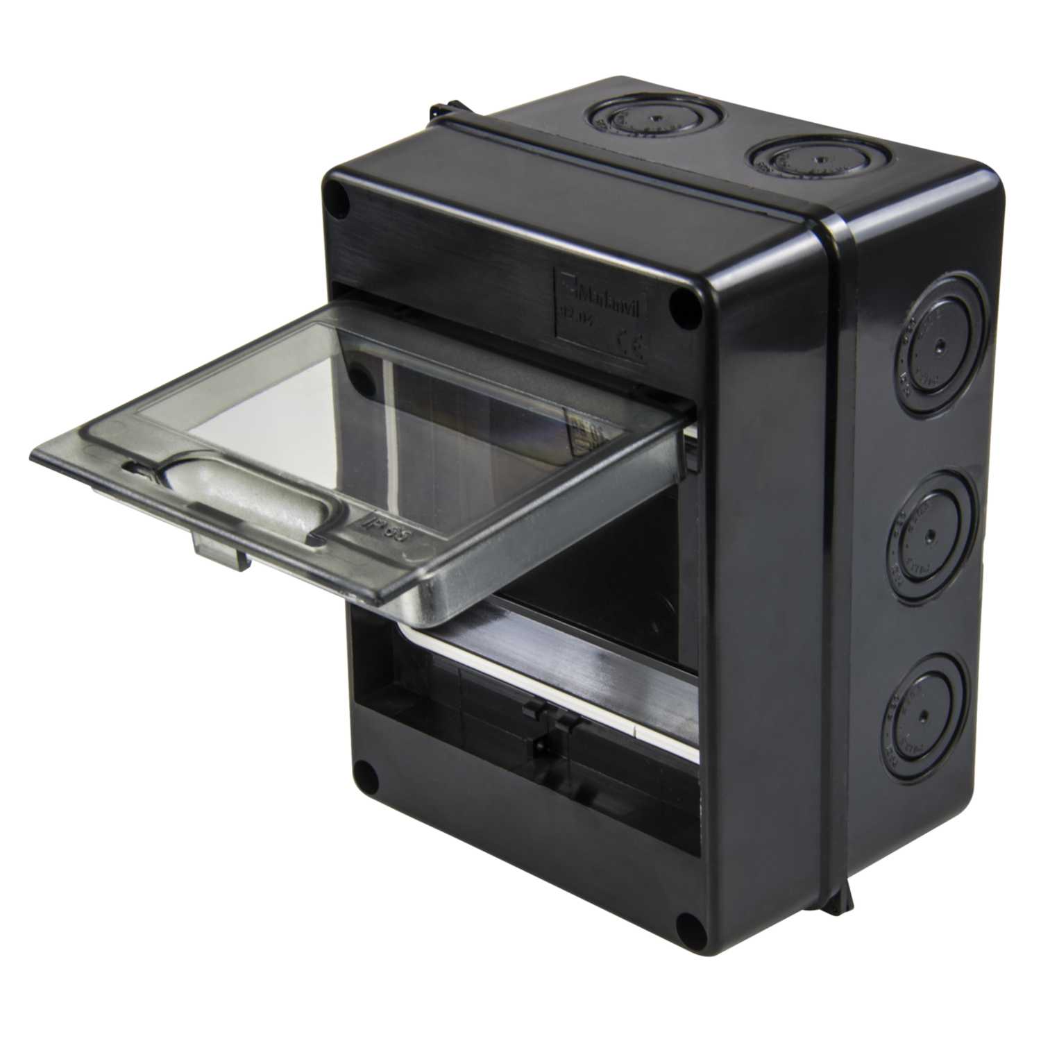 MCG 5 Module Plastic Enclosure Tinted Window IP65 Black (92.04 BLACK) | CEF