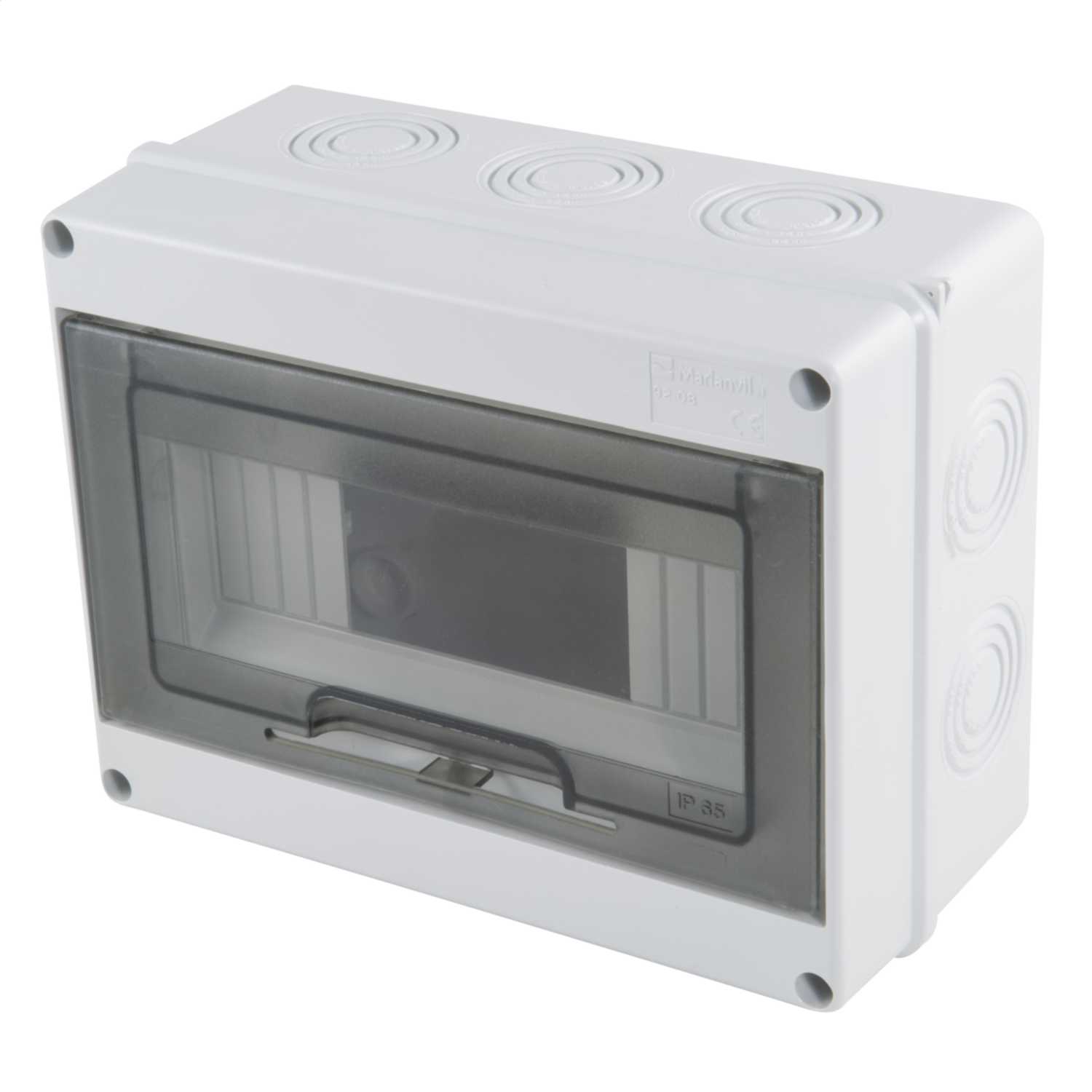 MCG 8 Module Insulated Enclosure with Access Window and DIN Rail (92.08 ...