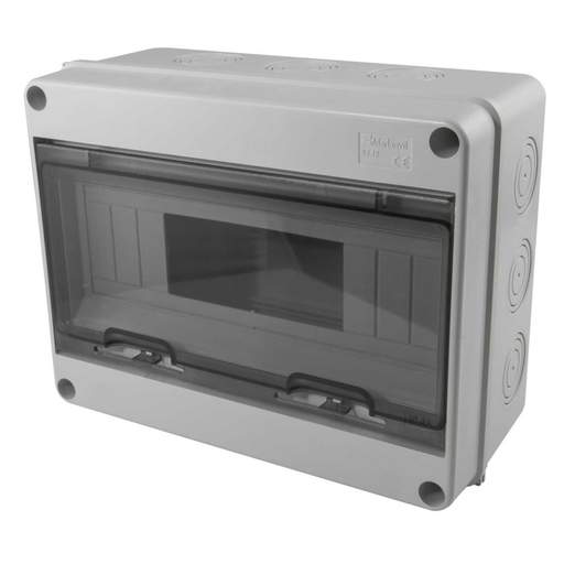MCG 12 Module Insulated Enclosure with Access Window and DIN Rail (92. ...