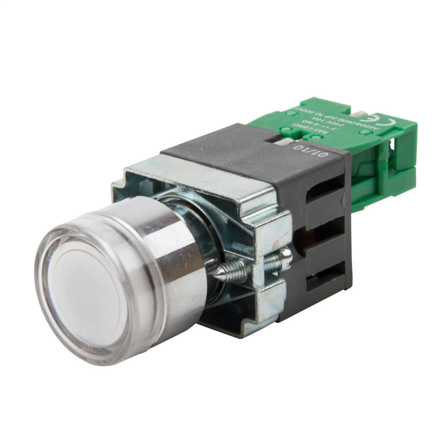 MCG Clear Illuminated Pushbutton 1 NO Contact 230V - 110V Diode ...