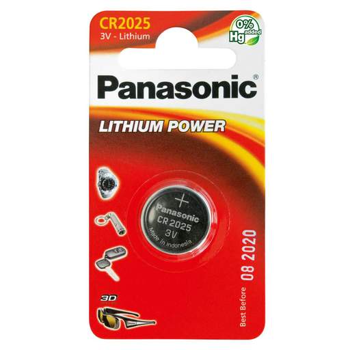 Panasonic 3V Lithium Coin Battery (Pack of 1) (CR2025EP/1B) | CEF