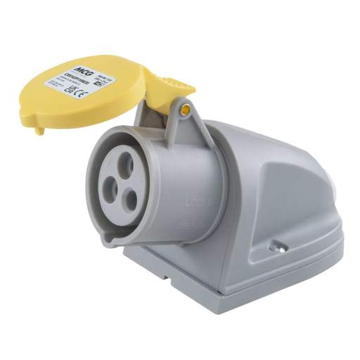 MCG 16A 2P+E 110V Wall Mounted Socket IP44 with 20mm Gland ...