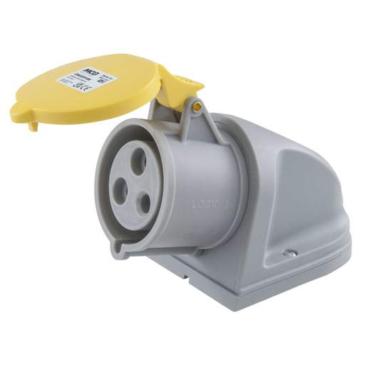 MCG 32A 2P+E 110V Wall Mounted Socket IP44 (CXN323P110W) | CEF