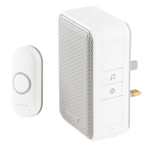 Honeywell Home 150m Wireless Plug In Door Chime Kit 4 Tunes White ...