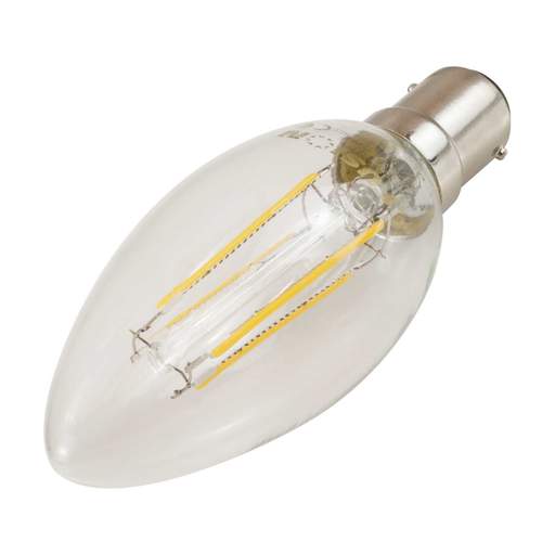Fusion 4W SBC LED Dimmable Filament Candle Lamp 2700K (EDLED/FCAN4SBC ...