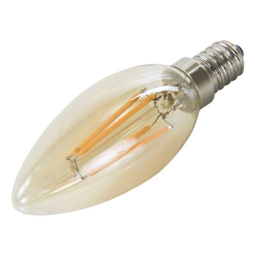 Fusion 4W SES LED Dimmable Filament Vintage Candle Lamp Amber 2200K (EDLED/FCAN4SES/A/DIM) | CEF