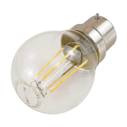 Fusion 4W BC LED Non Dimmable Filament Golf Ball Lamp 2700K (EDLED/FG45 ...