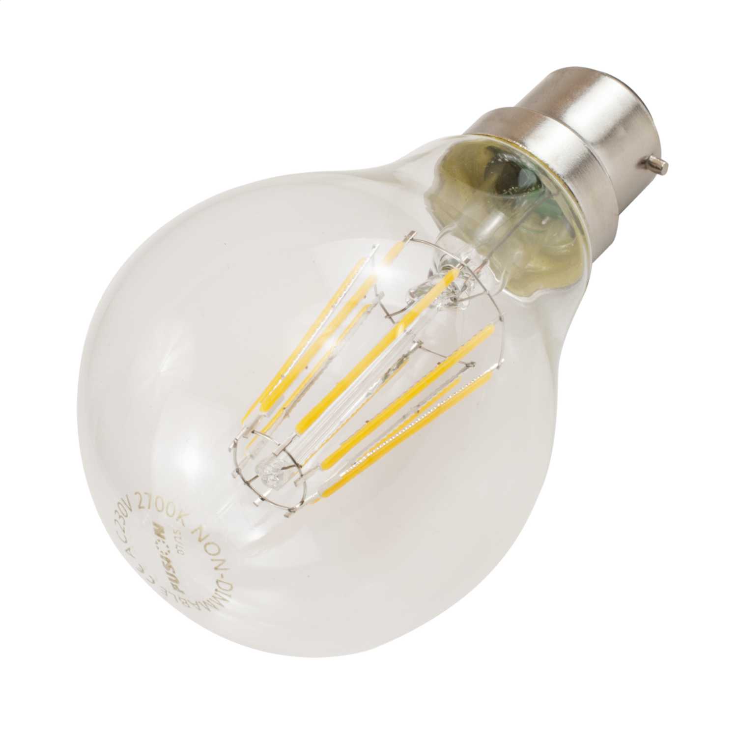 Fusion 8.5W BC LED Dimmable Filament GLS Lamp 2700K (EDLED/FGLS8.5BC ...